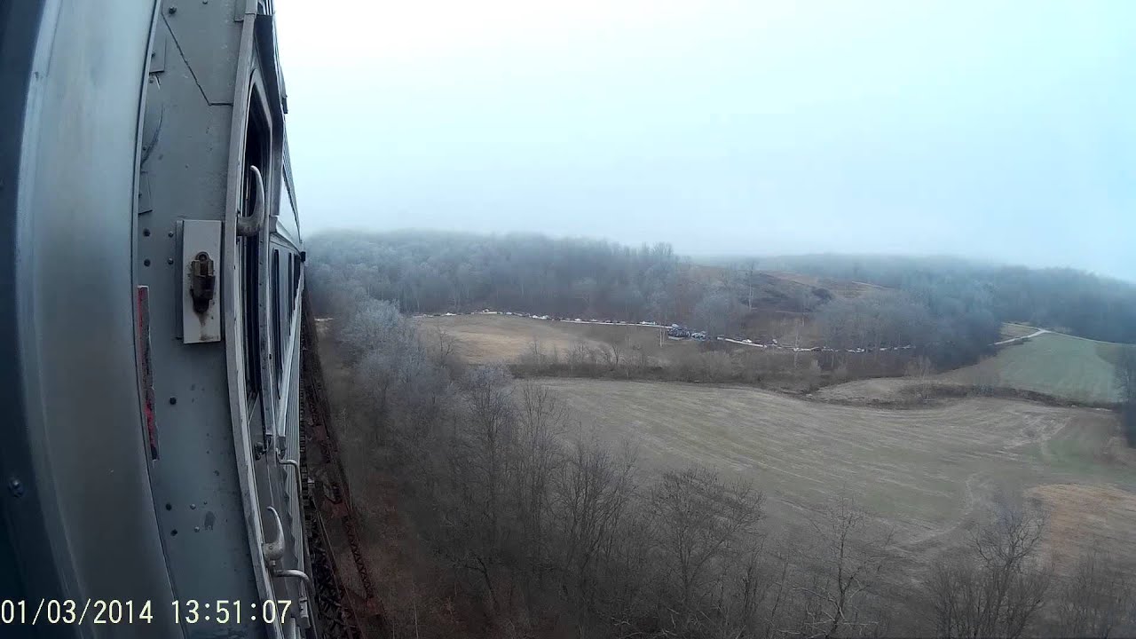 INRD Santa train Greene County viaduct AKA Tulip Trestle Dec 5 2015 ...