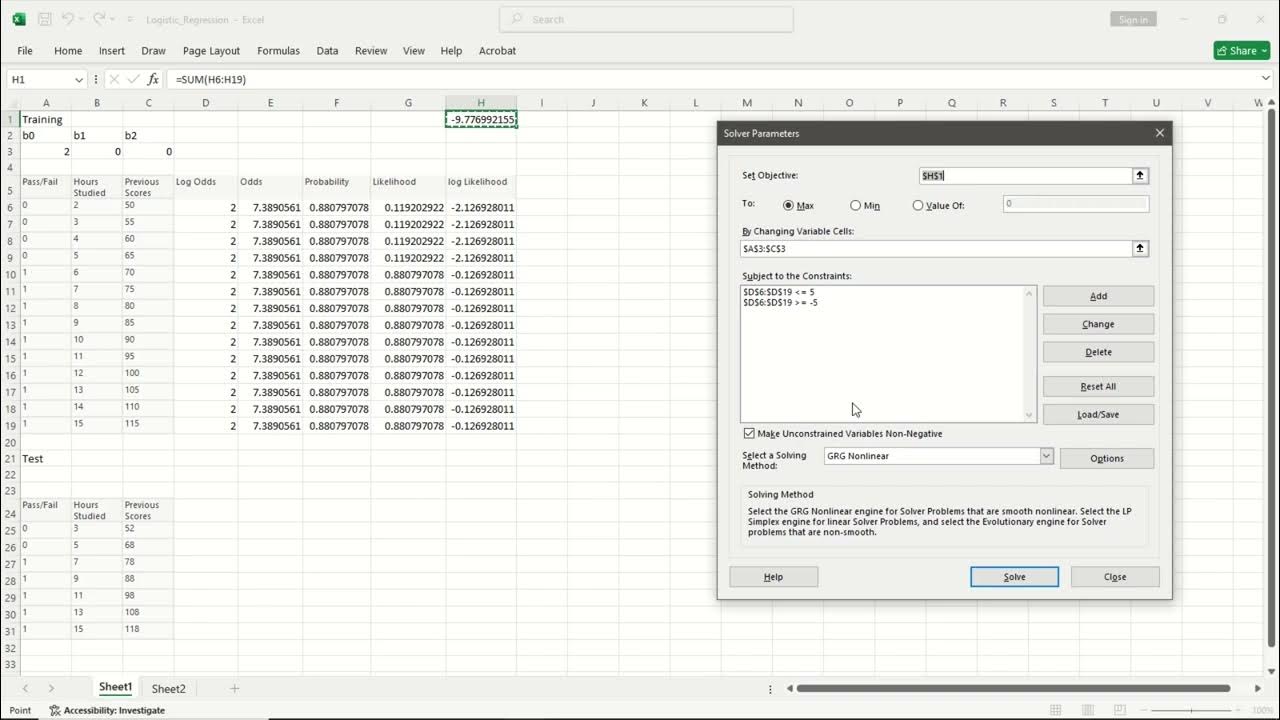 How to implement the Powerful Logistic Regression Analysis Model in Microsoft Excel from scratch ...