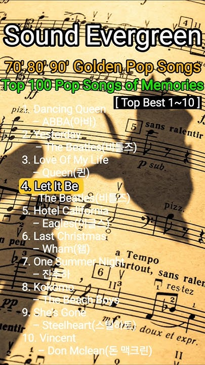 70' 80' 90' 골든팝송 Golden Pop Song - Top 100 Pop Songs of Memories ️ Let ...