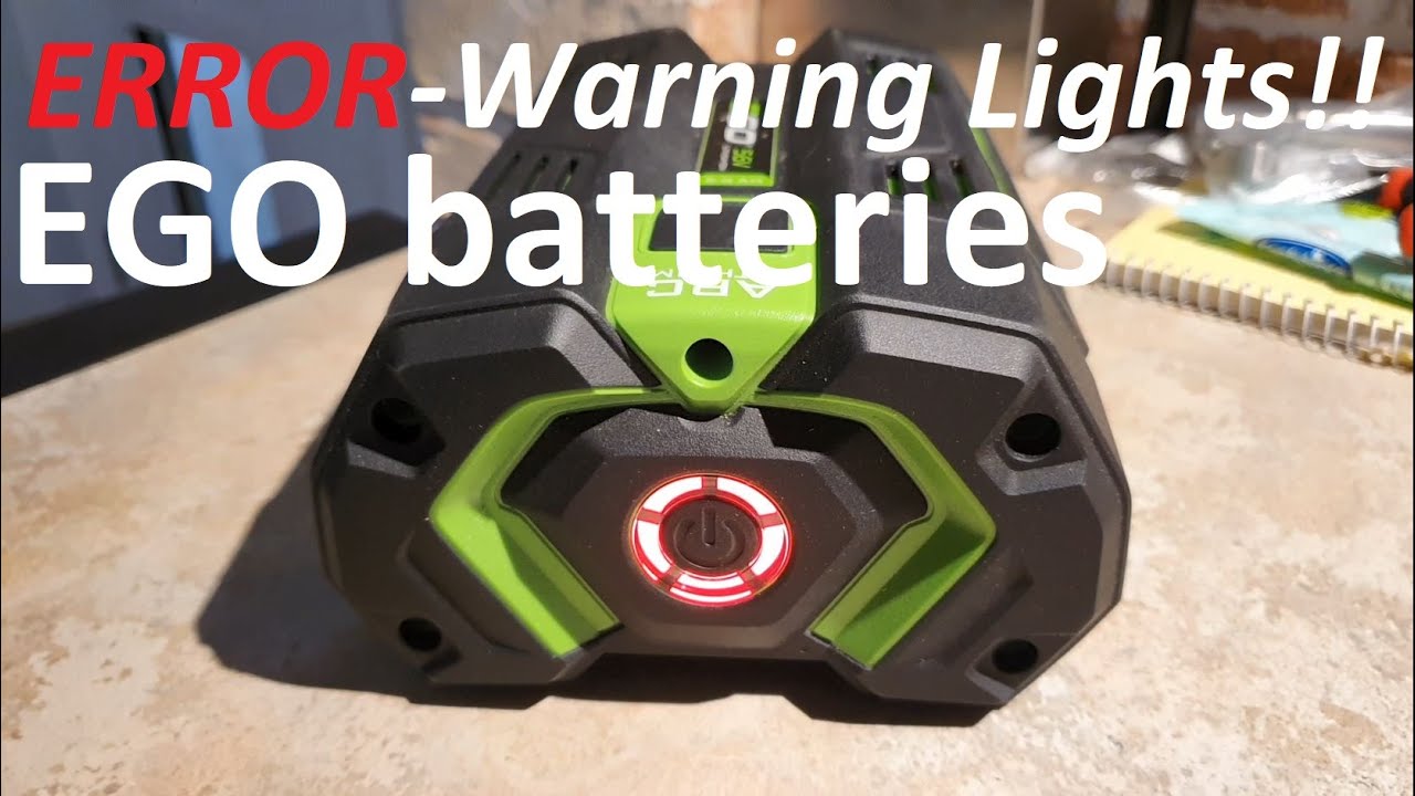 EGO Batteries - Red Circle of Death - Error Warning Lights - YouTube