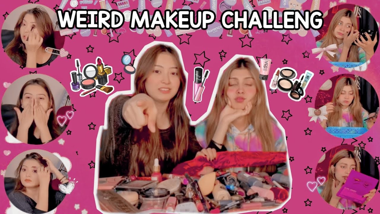 Weird Make-up Challenge 🥴 With Izmah - YouTube