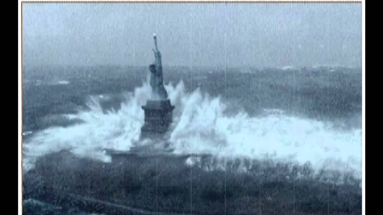 Ellis Island Statue Of Liberty Gets Slammed By Hurricane Sandy - YouTube