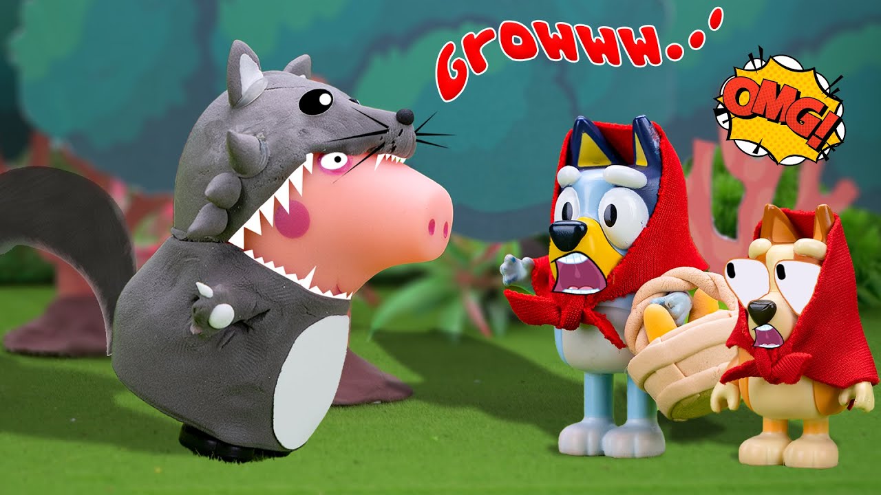 Bluey Little Red Riding Hood | Lessons For Kid | Pretend Play With ...