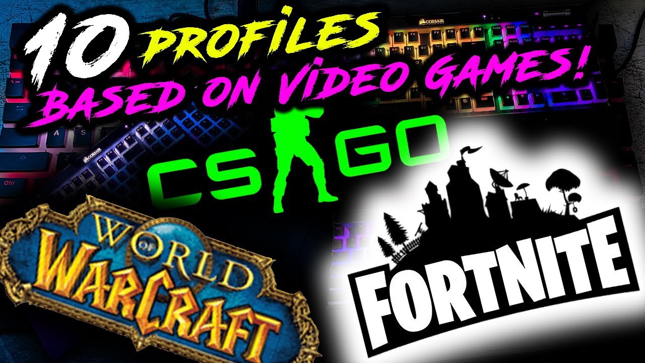 10 RGB Profiles BASED ON VIDEO GAMES | Razer and Corsair - YouTube