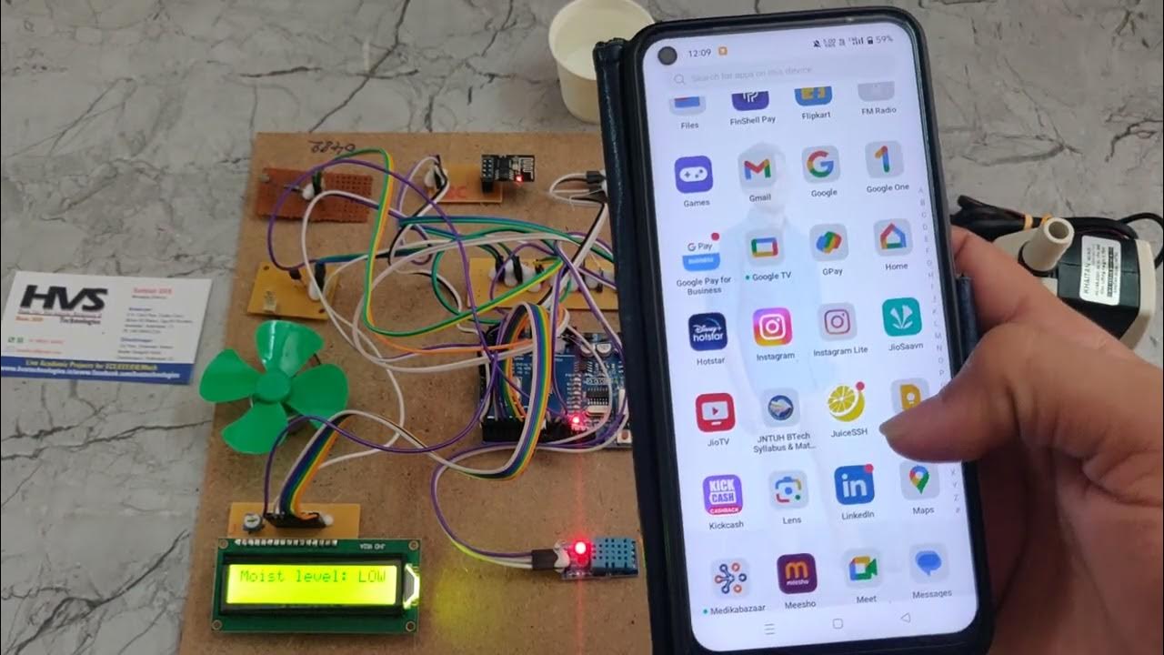 IOT based Greenhouse Monitoring System - YouTube