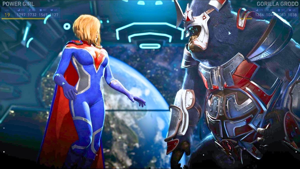 Injustice 2 - Power Girl Vs. Gorilla Grodd - YouTube