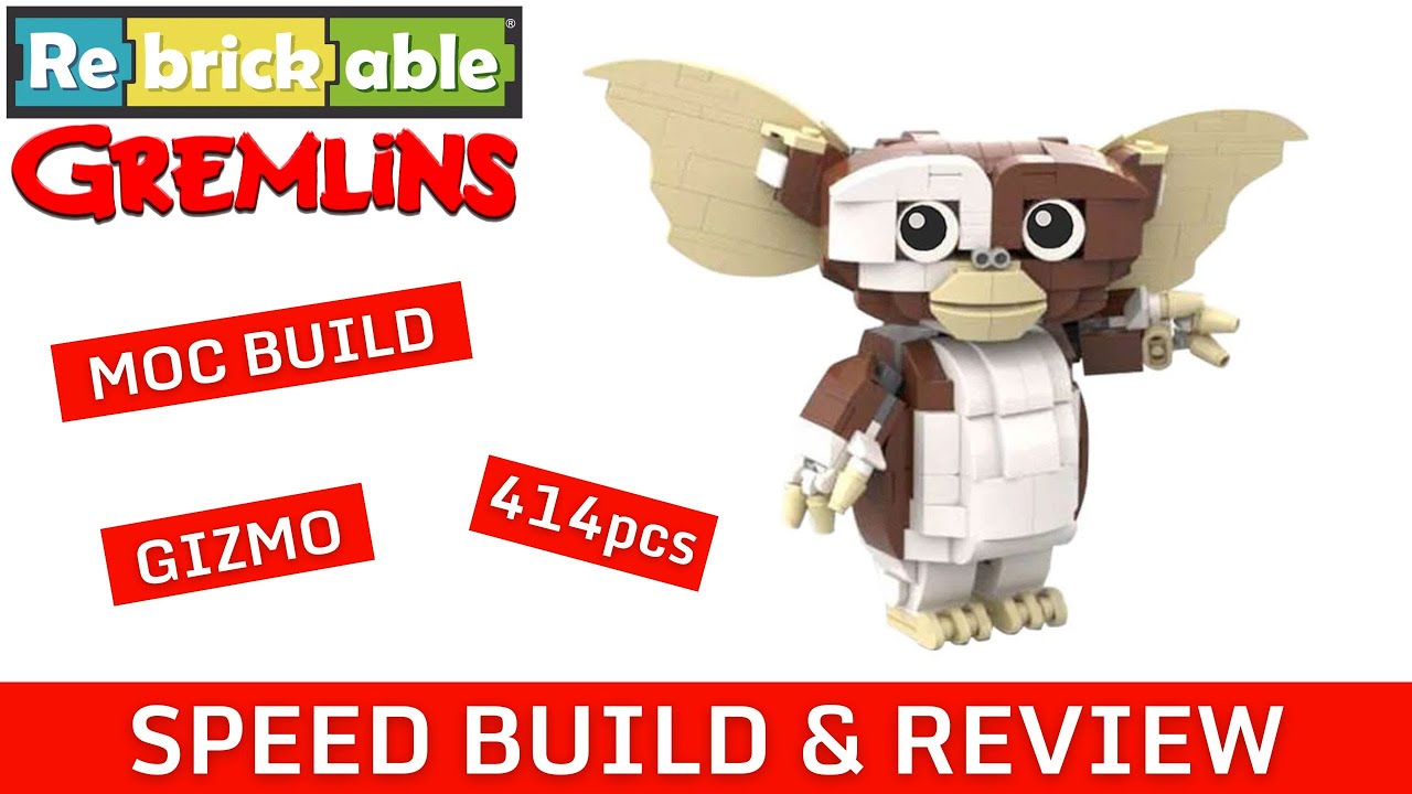 BUILDING A REBRICKABLE MOC OF GIZMO THE MOGWAI FROM GREMLINS, SPEED ...