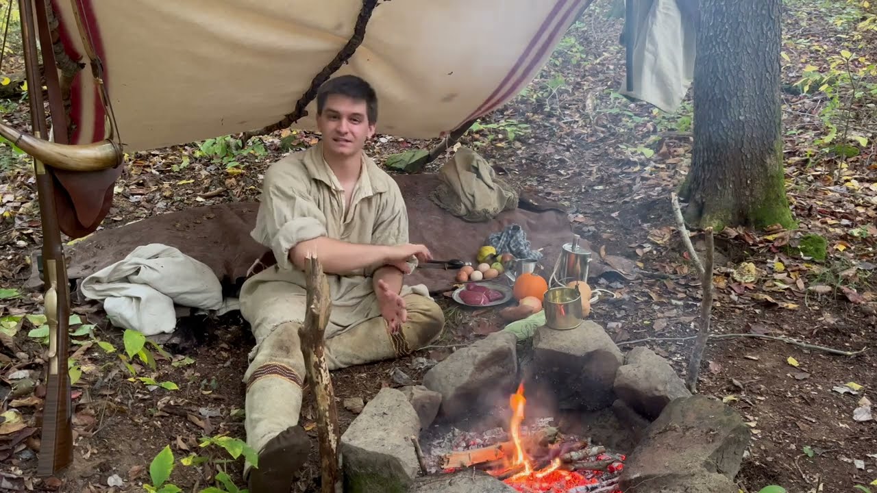 I cooked buffalo over a fire in a 1700s camp – 18th Century Camping ...