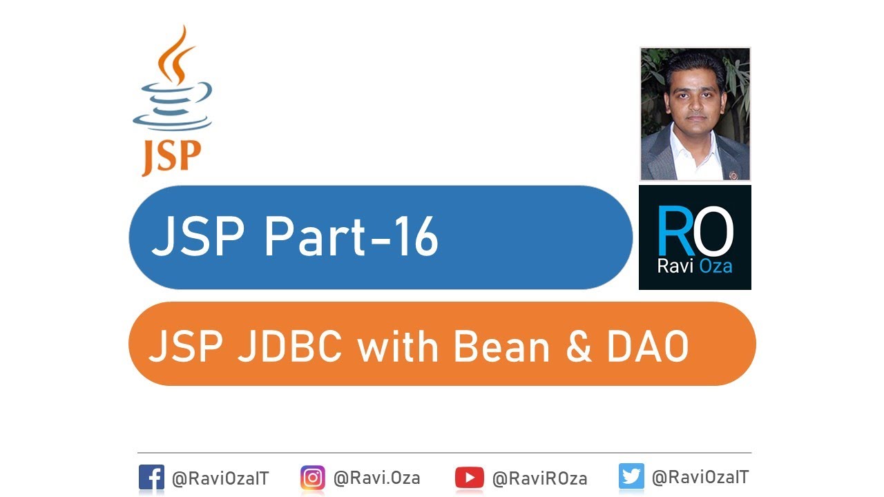 Jsp Part 16 Jsp Jdbc With Bean And Dao Gujarati Youtube
