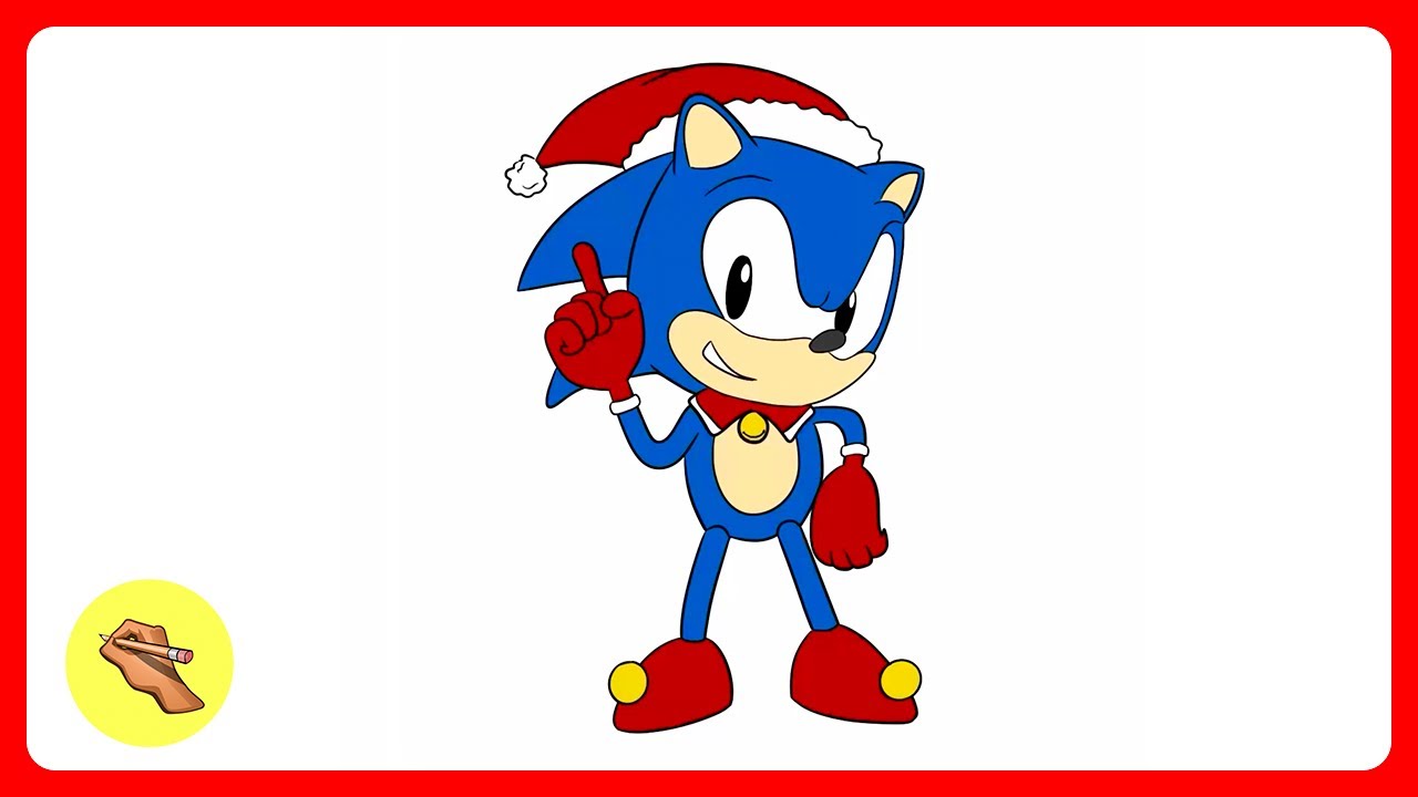 How to Draw Santa Sonic - YouTube