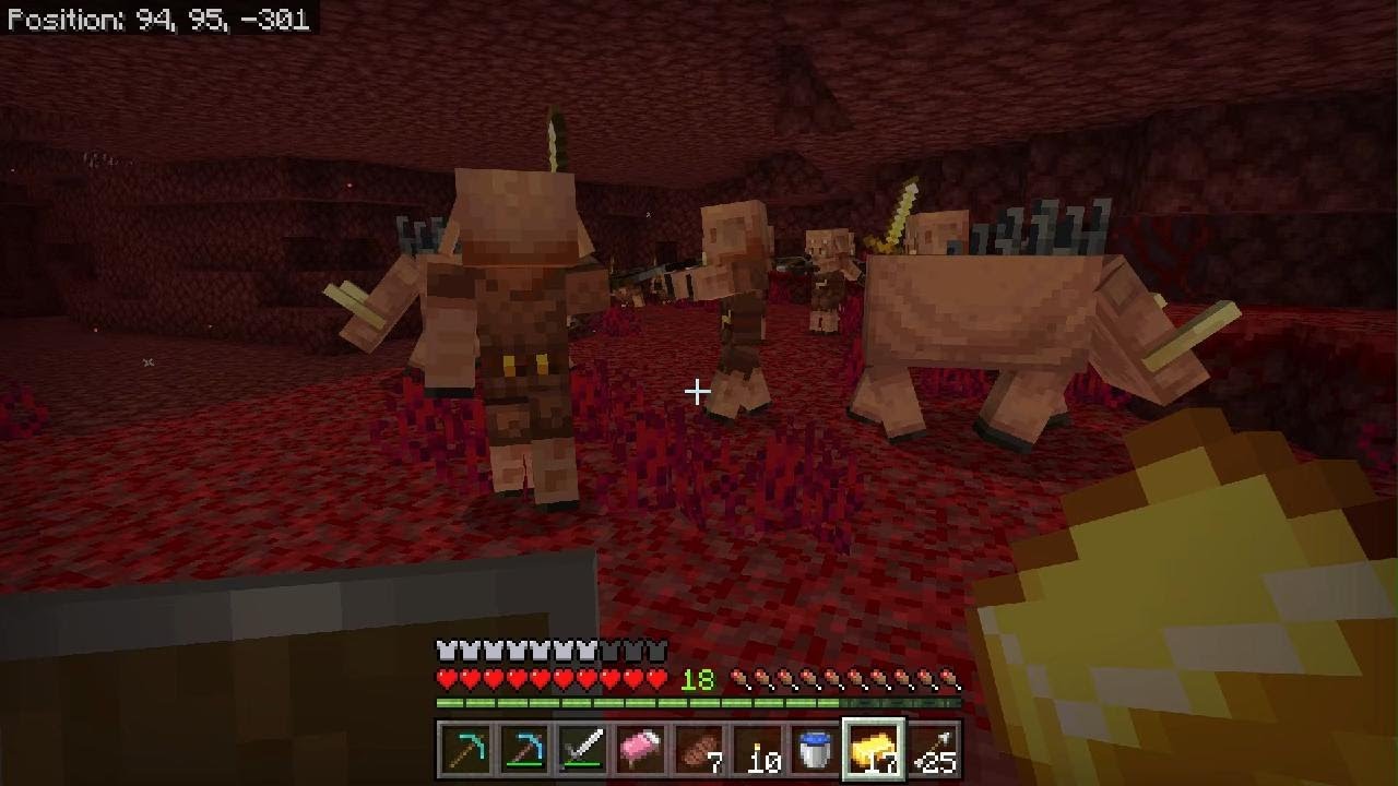 Minecraft piglins celebrating victory - YouTube