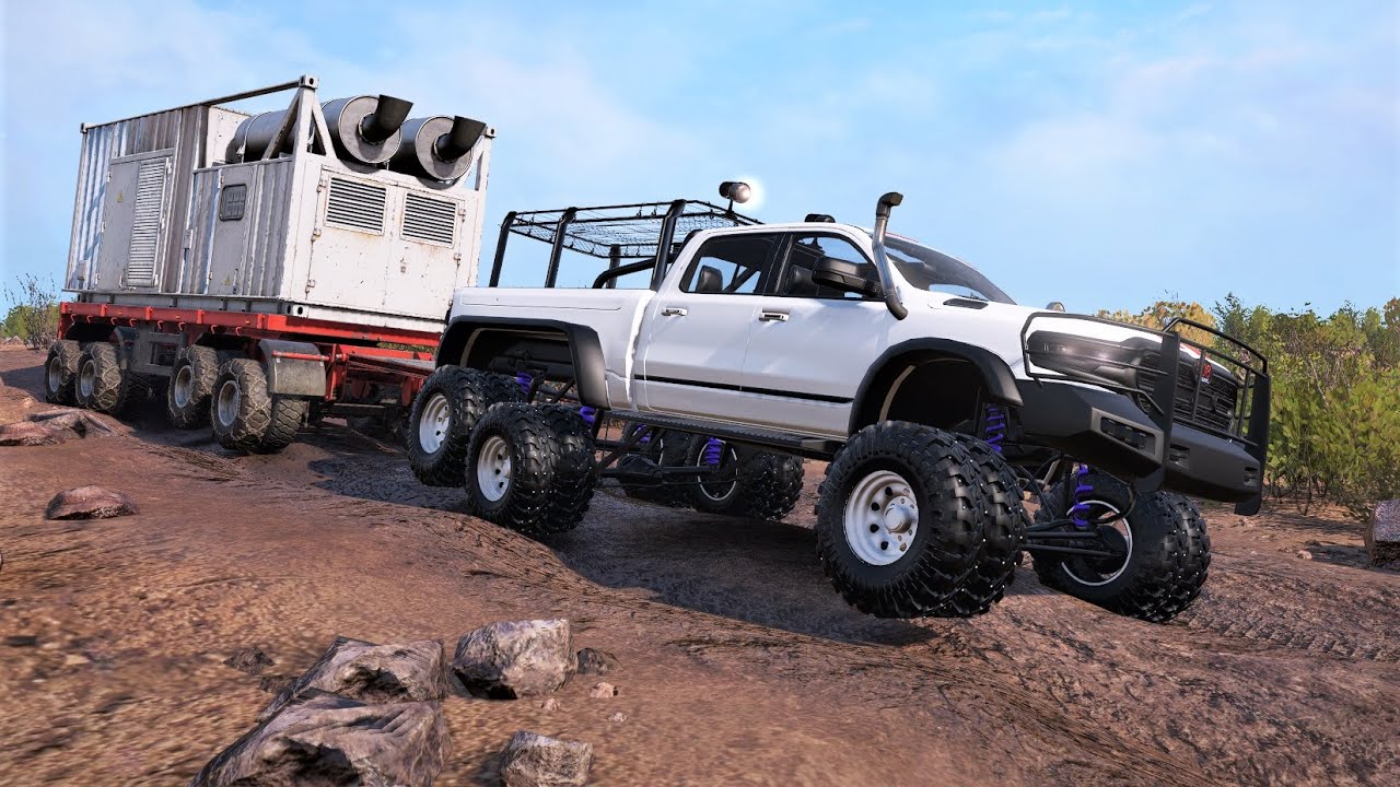 SnowRunner - DODGER Pickup Truck 6x6 - Driving Desert Offroad Transport ...