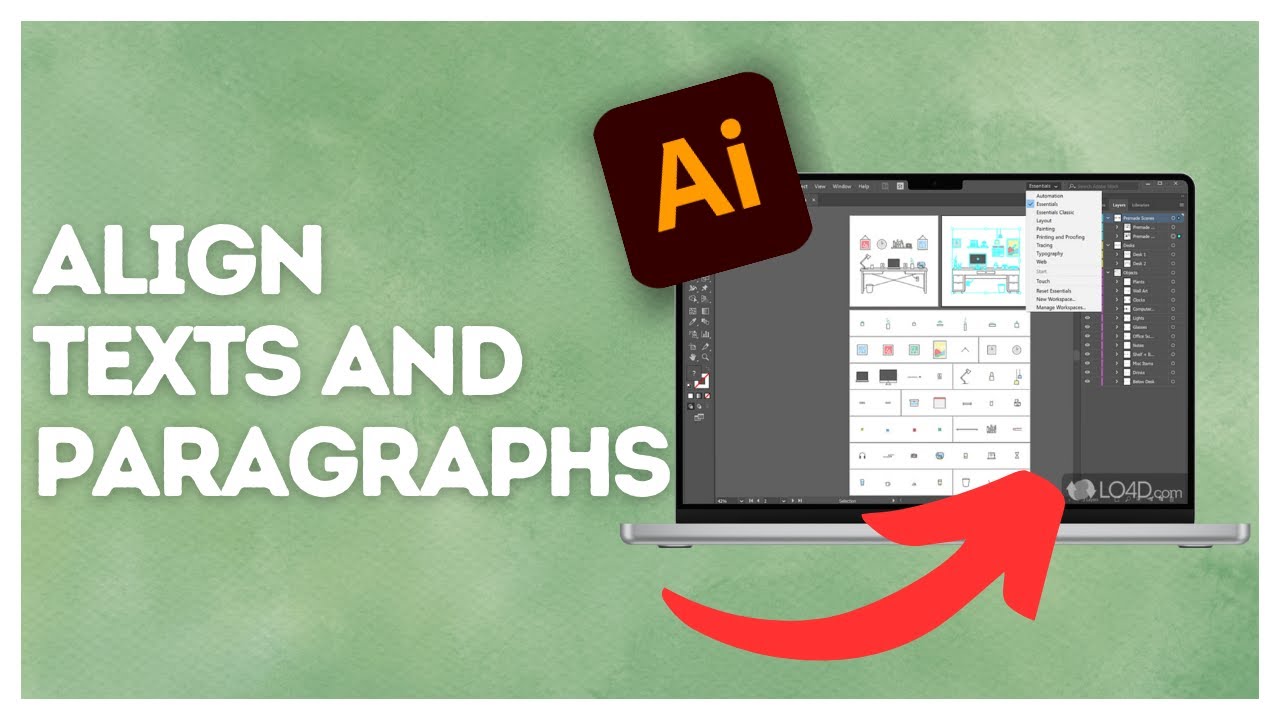 How to align texts and paragraphs in Adobe Illustrator? - YouTube