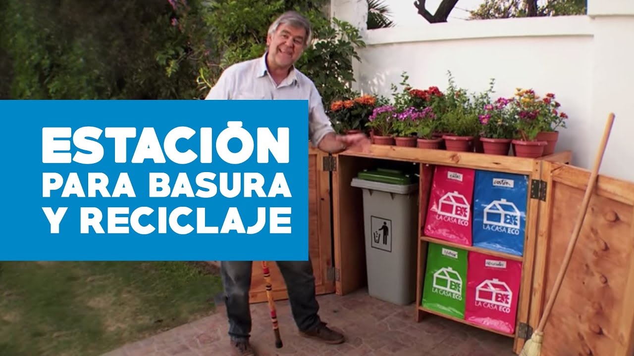 ¿Cómo construir una estación para la basura y el reciclaje? - YouTube