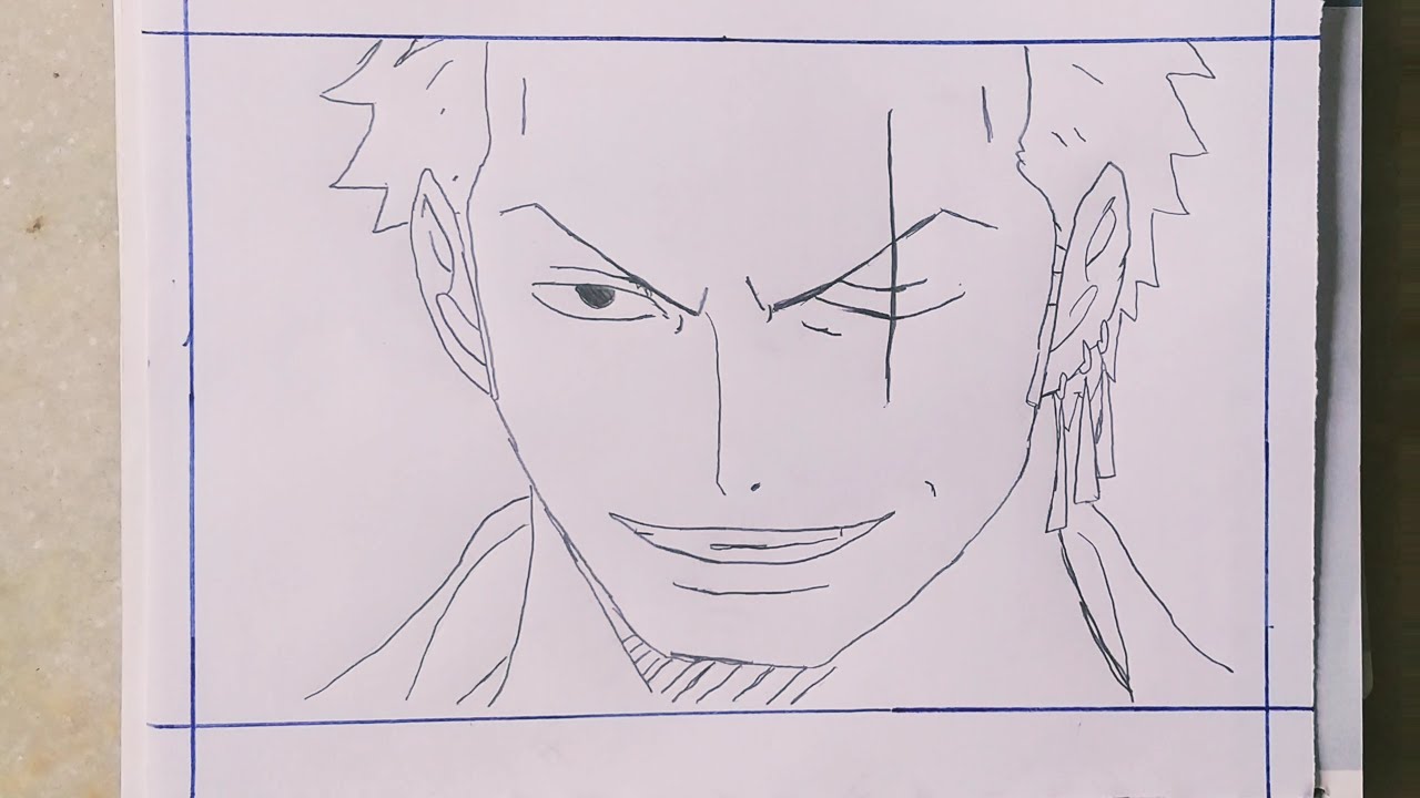 "ZORO" Drawing Easy Step by Step. - YouTube