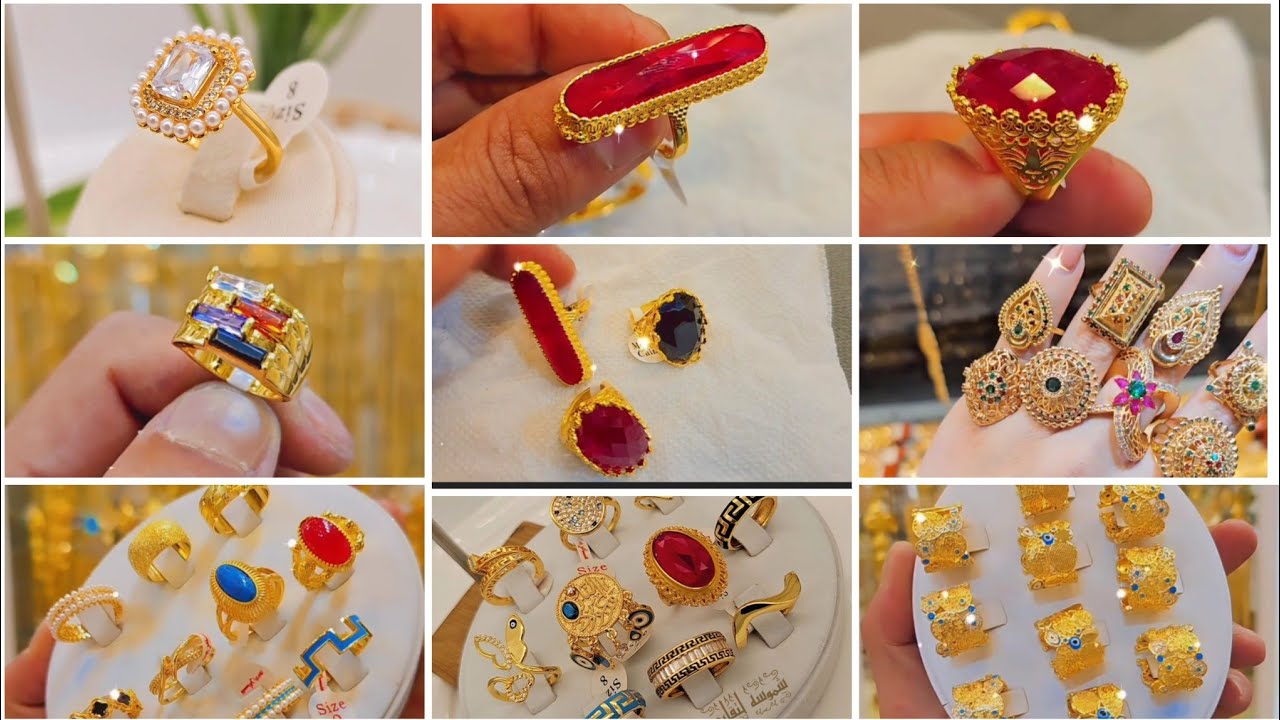 #2024 Shinning Fancy Gold Ring designs | Gold Ring designs for women ...