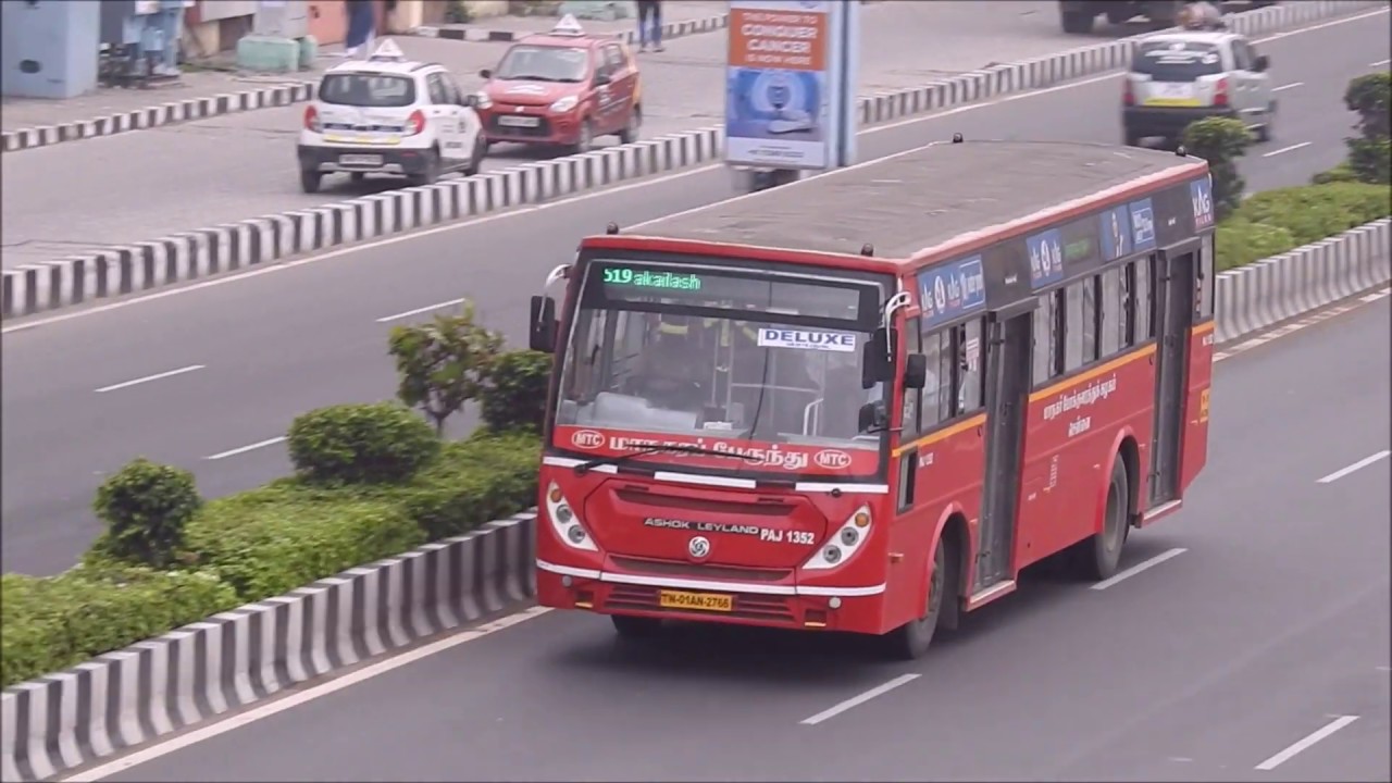 New MTC red buses spotted in Rajiv Gandhi Salai - YouTube