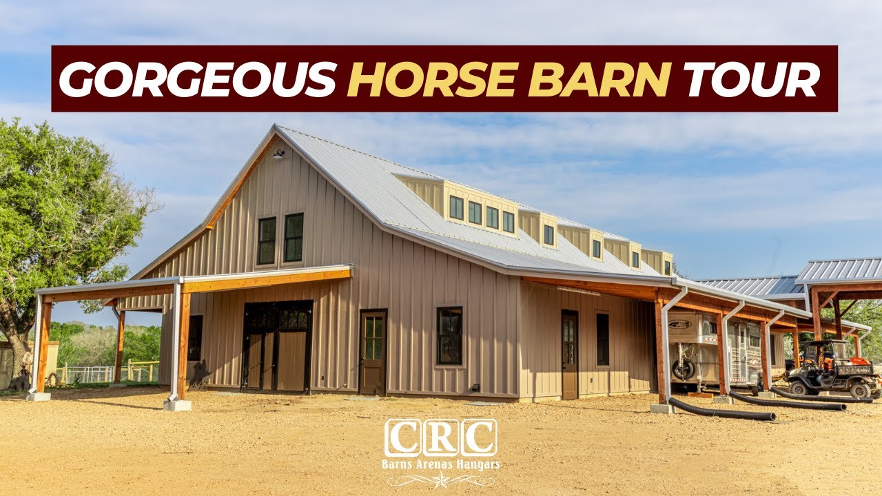 See This Performance Horse Barn Tour in Texas - YouTube