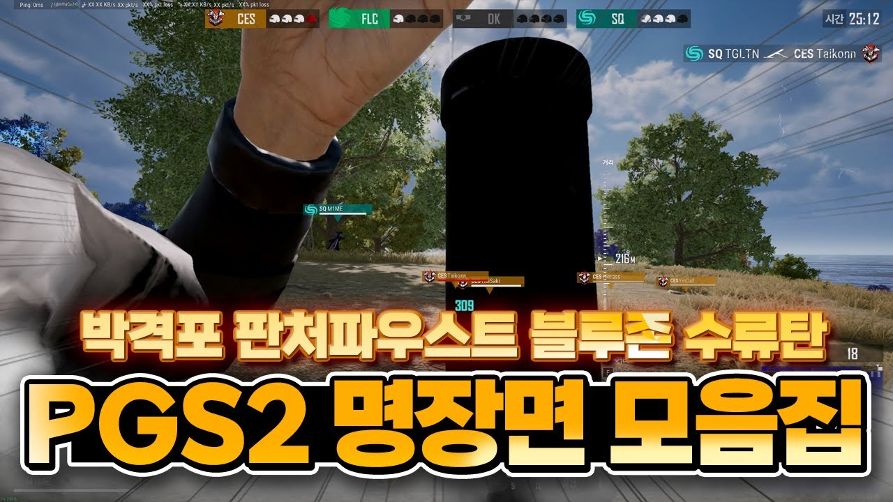 [배그] PGS2 신 문물을 대하는 프로들 박격포 판처 블루존 수류탄 개인화면 명장면 모음 [PGS2 Best scene ...