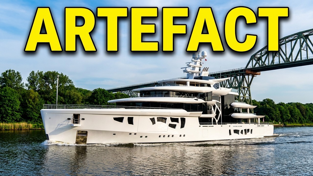 Nobiskrug Superyacht ARTEFACT cruising Kiel Canal // Motor Yacht of The ...