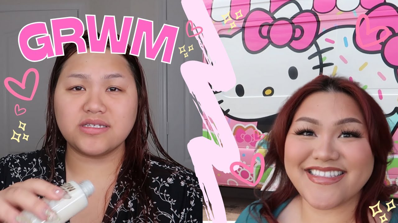 GRWM: Hello Kitty Cafe Truck 🎀 (woke up at 3AM for this) - YouTube