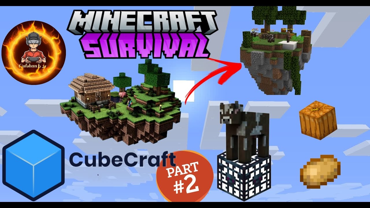 Cubecraft Skyblock Episode 02 | Cubecraft Skyblock | NEW ISLAND | COW ...