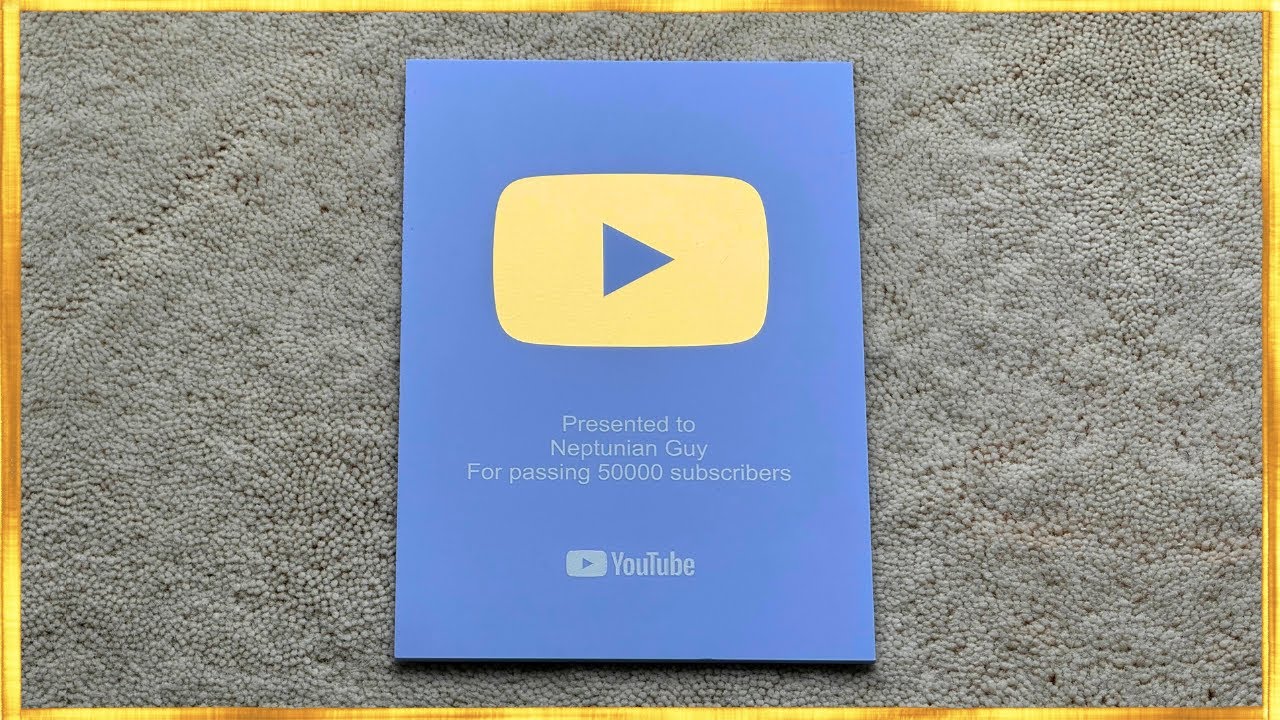 50K Subscriber Youtube Play Button - YouTube