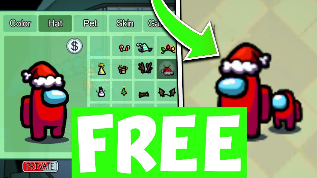How To Get Christmas Hats In Among Us for FREE (PC/IOS/ANDROID) | White ...