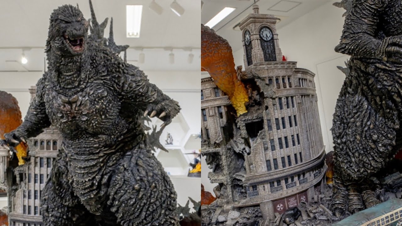 New Godzilla minus 1 statue on display prime 1 studio - YouTube