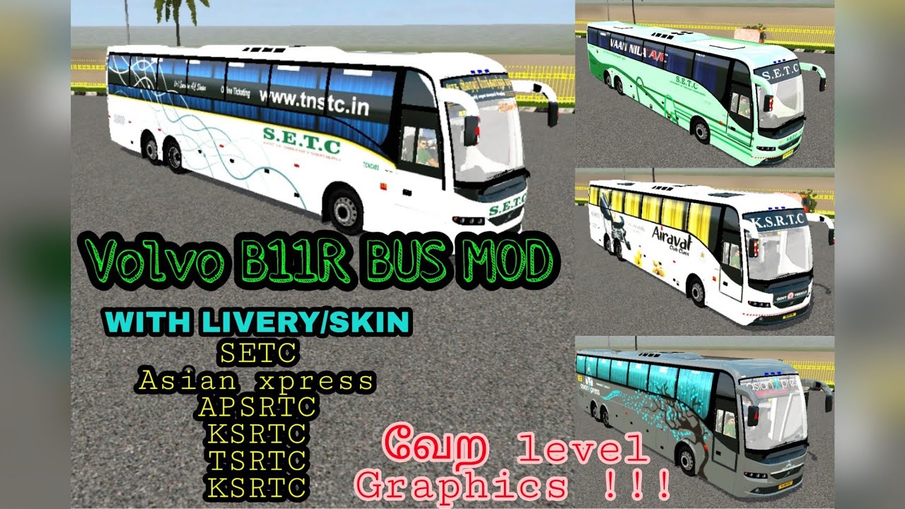 Volvo B11R Bus with SETC livery in Bus Simulator Indonesia | Tamil ...