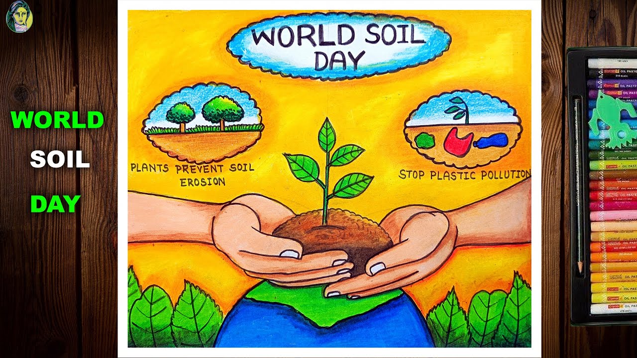 World Soil Day Drawing Easy | How To Draw World Soil Day Poster | Soil ...