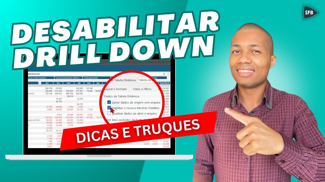 Como Desabilitar o Drill Down / Detalhamento em Relatórios de Tabelas Dinâmicas no Excel - YouTube
