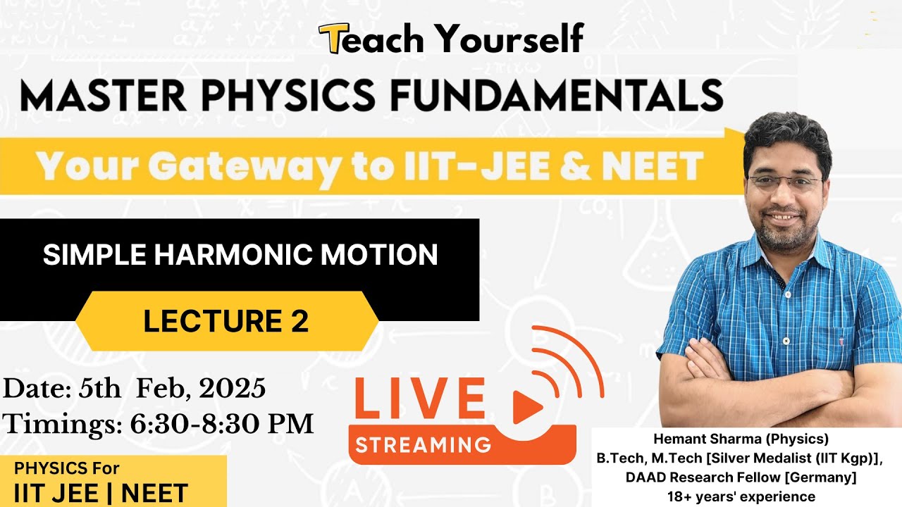 Simple Harmonic Motion - Lecture 2 - YouTube