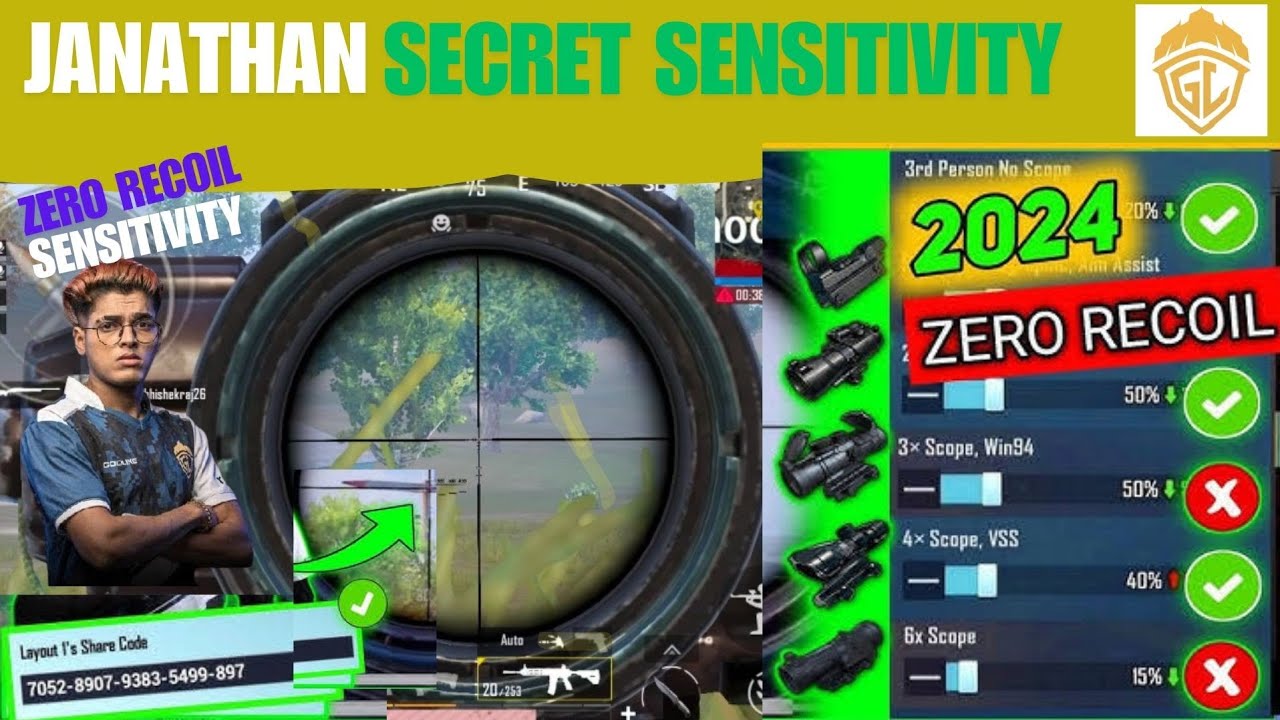 2 Finger Claw || Zero Recoil || Sensitivity || Jonny handcam||Wait For End 😱 Improve PUBG ...