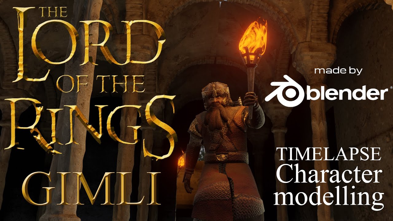 The Lord of the Rings "Gimli" Character modelling -in Timelapse & Short ...