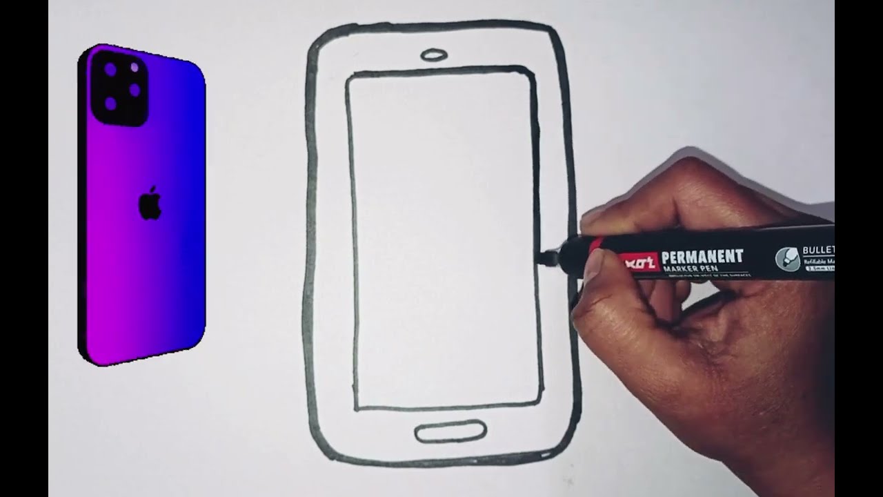 How to draw cute and easy Huawei Phone | Easy drawing, Painting and ...