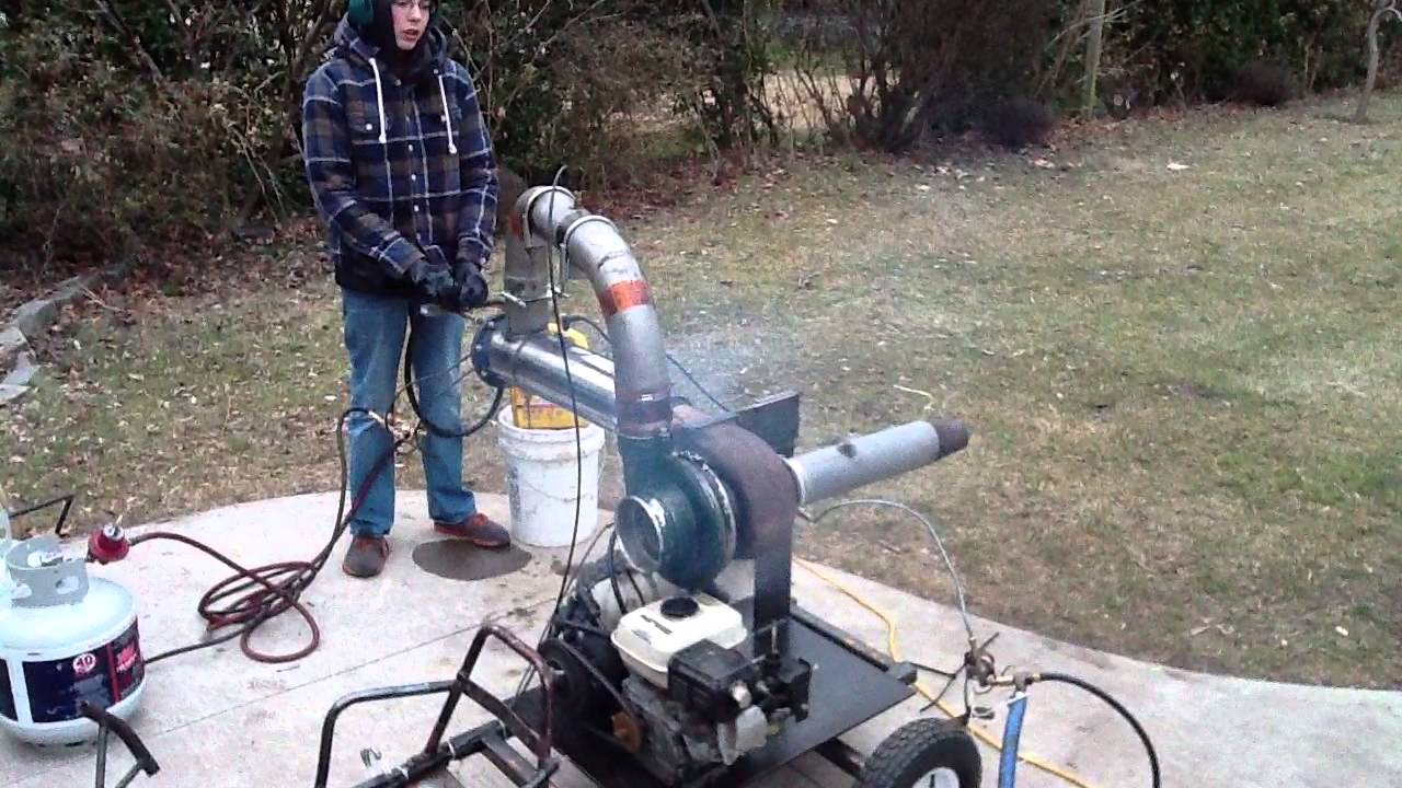 Jet Engine running on Waste Motor oil 004 - YouTube