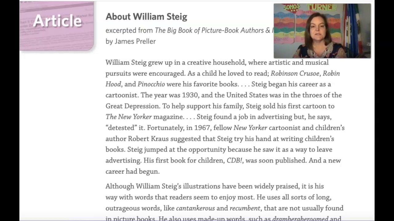 READ ALOUD About William Steig - YouTube