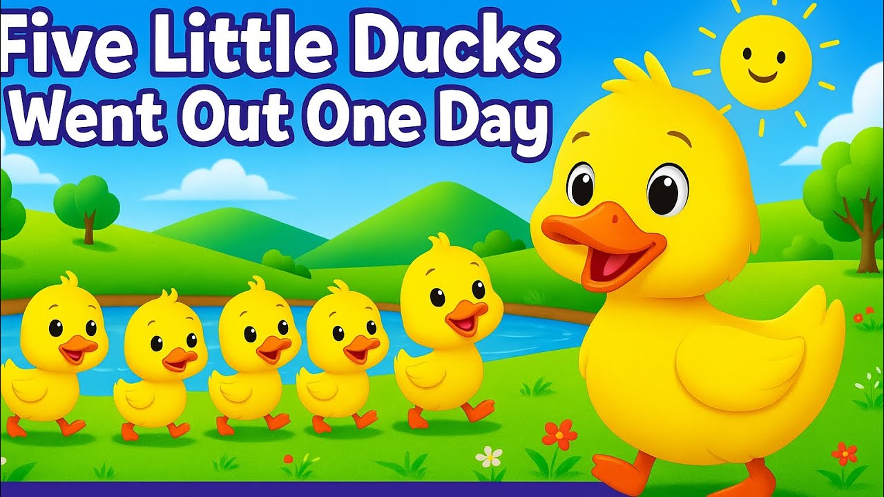 🌟 Five Little Ducks Went Out One Day 🐥 | Baby Rhymes | Kids Cartoon ...
