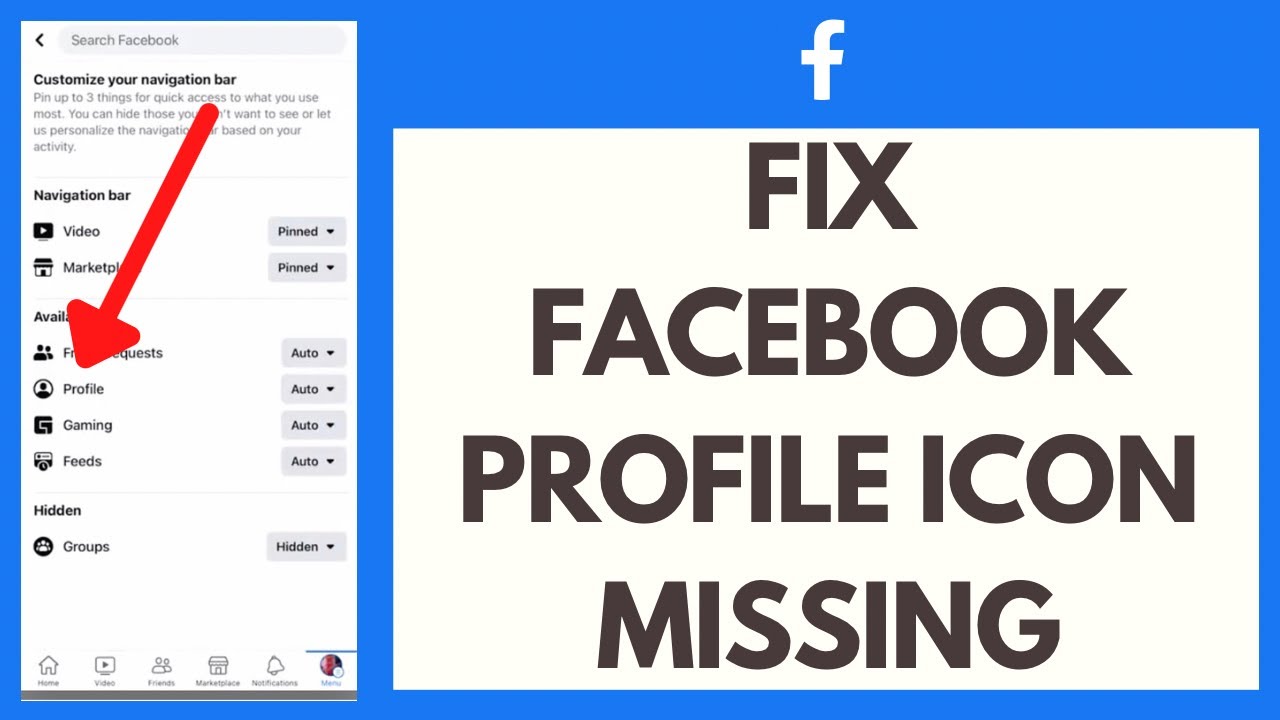 How To FIX Facebook Profile Icon Missing / Not Showing (2023) - YouTube