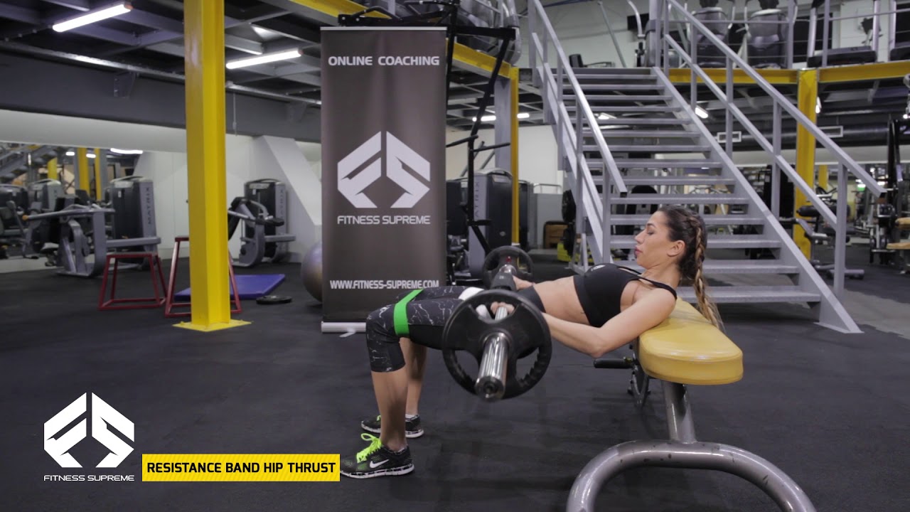 FItness Supreme - Resistance Band Hip Thrust - YouTube