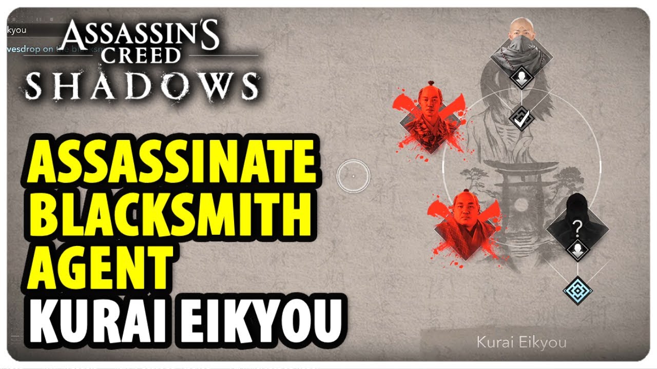 Assassinate the Blacksmith Agent - Kurai Eikyou | Assassin's Creed ...
