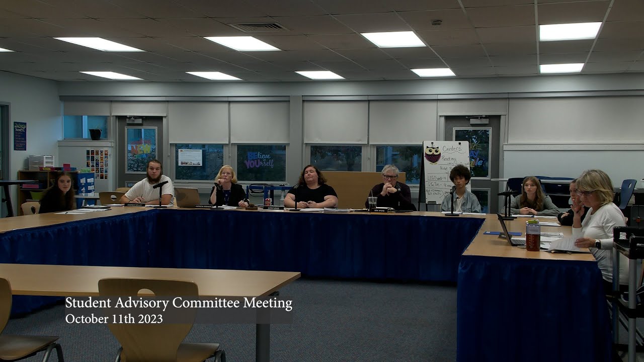 Student Advisory Committee Meeting 10-11-23 - YouTube