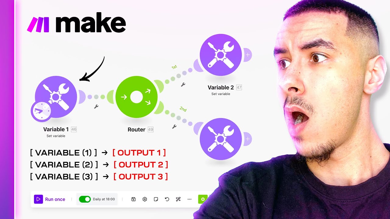 Utiliser des variables sur Make simplement (surpuissant) - YouTube