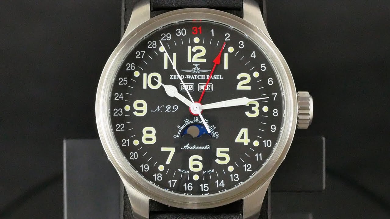 Zeno-Watch Basel OS Pilot full calendar Swiss Men's Watch 47.5mm 3ATM ...