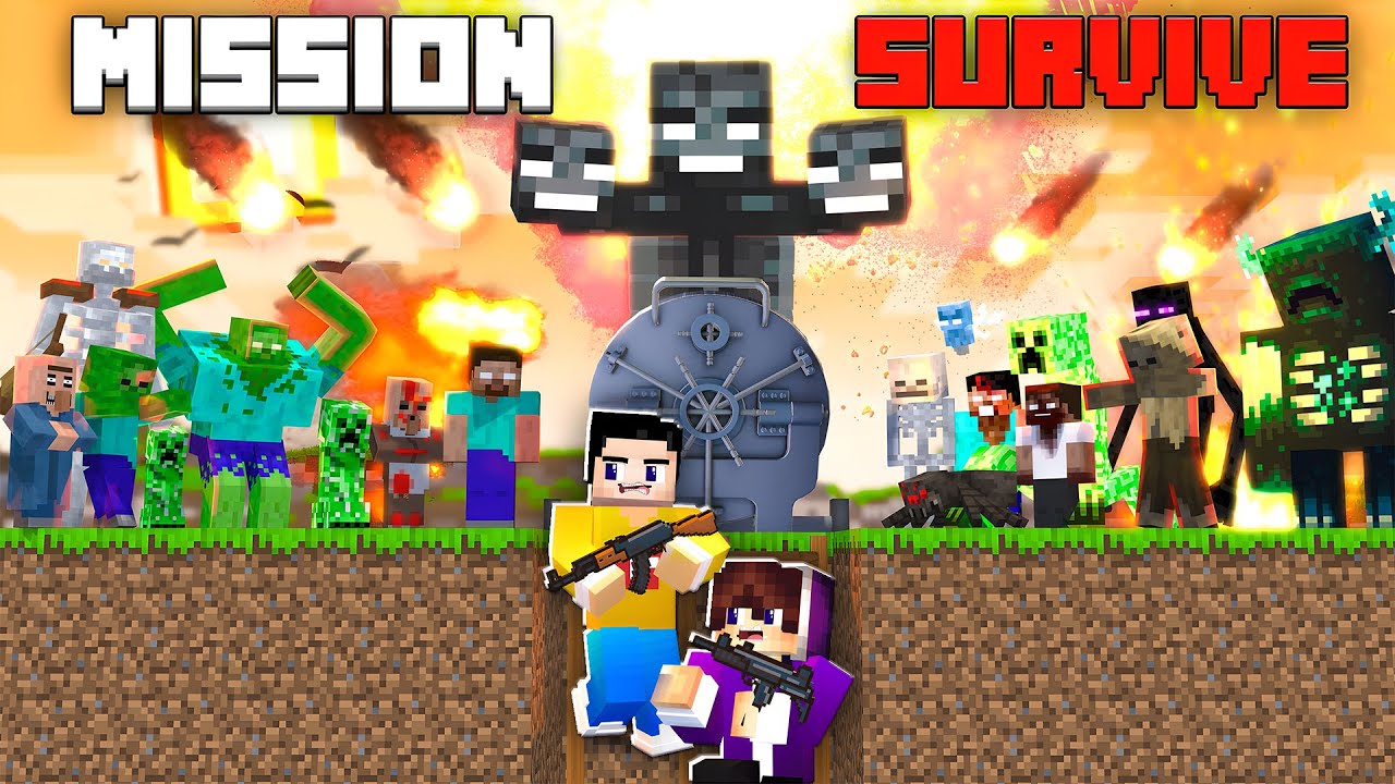 We Created Bunker to SURVIVE ZOMBIE APOCALYPSE In Minecraft - YouTube