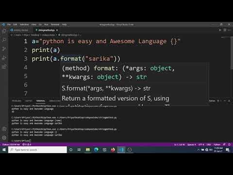 String Method #Capitalize #Casefold #Center #Count #Find #Format #index ...