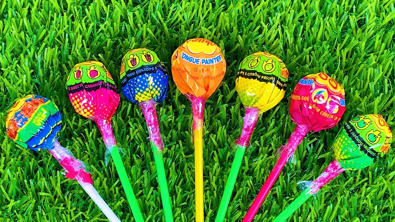 Yummy Rainbow Lollipops Unpacking ASMR 🍭 | Learn Colors with Lollipops ...