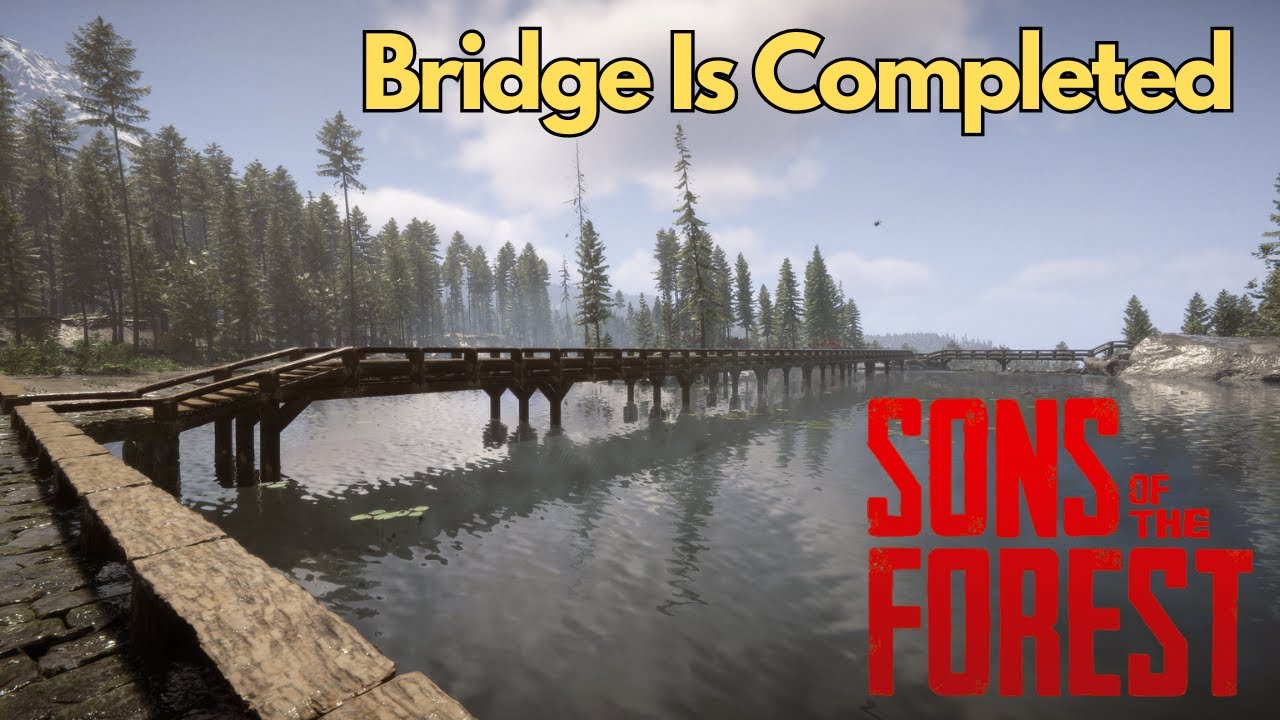 Sons of the Forest Castle Bridge Build Now Complete! Part 6 - YouTube
