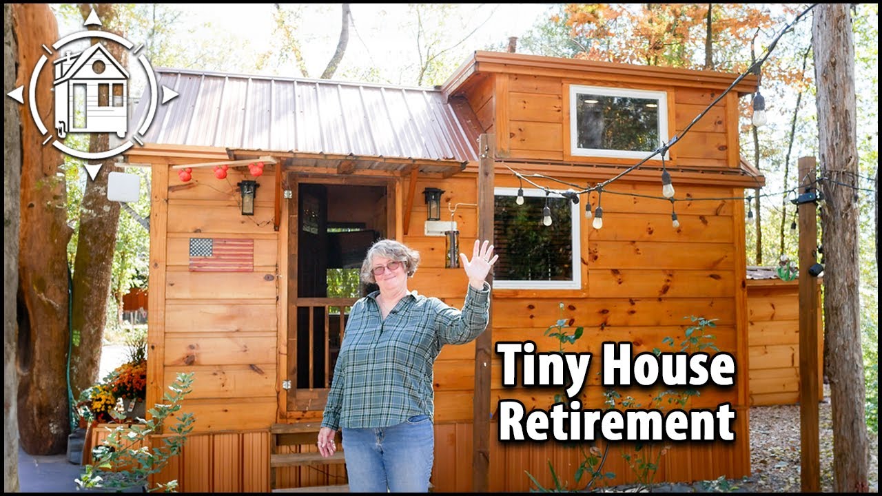 Adorable Tiny Home is her affordable retirement plan! 235 sq ft - YouTube